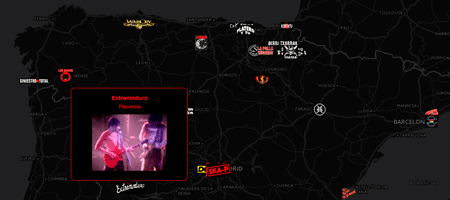 Mapa Audiovisual de Bandas de Rock de España | CartoVision